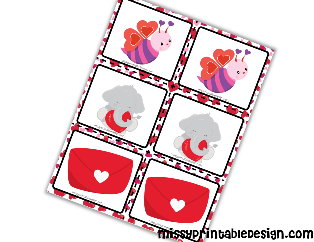 Valentine’s Day Memory Game - MissyPrintableDesign