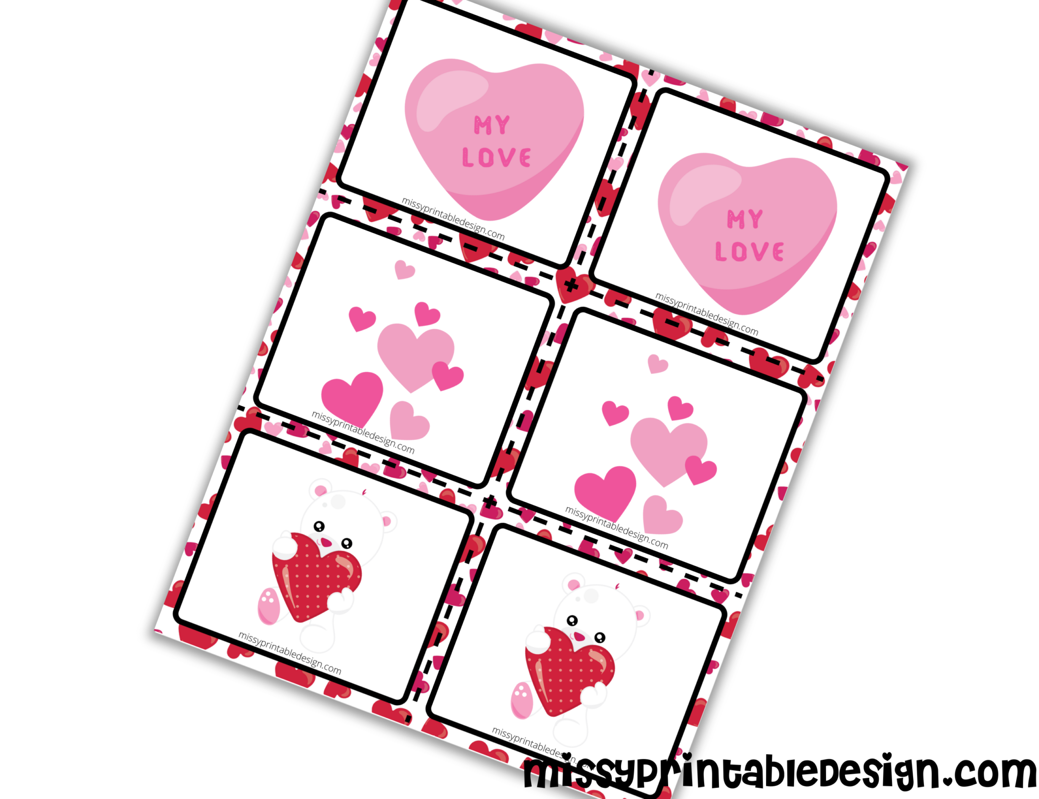 Valentine’s Day Memory Game - MissyPrintableDesign