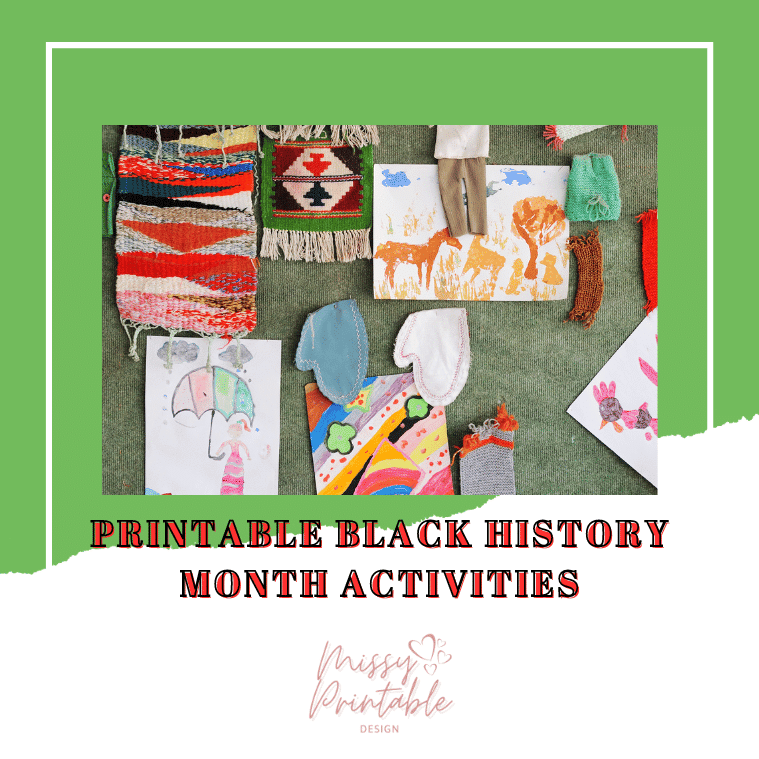 Printable Black History Month Activities - MissyPrintableDesign