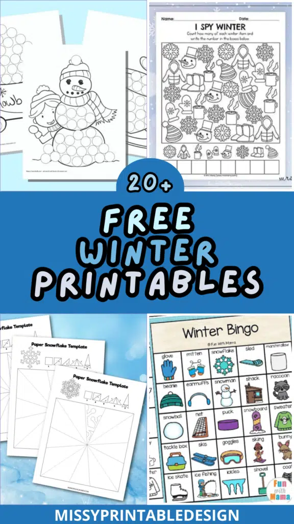 Free Printable Winter Activities For Kids - MissyPrintableDesign