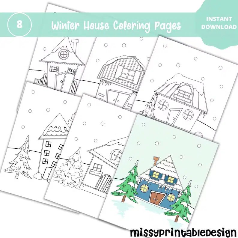 Free Winter Dot Marker Painting Printables - MissyPrintableDesign
