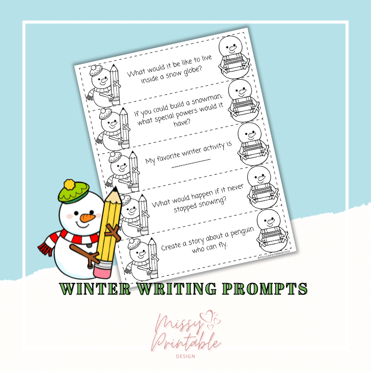 Winter Writing Prompts & Activities (+ Free Printable ...