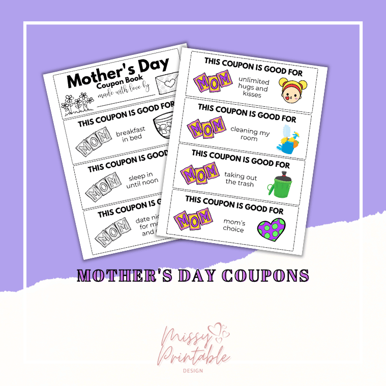 Free Printable Mother's Day Coupons - Missy Printable Design - Fun ...